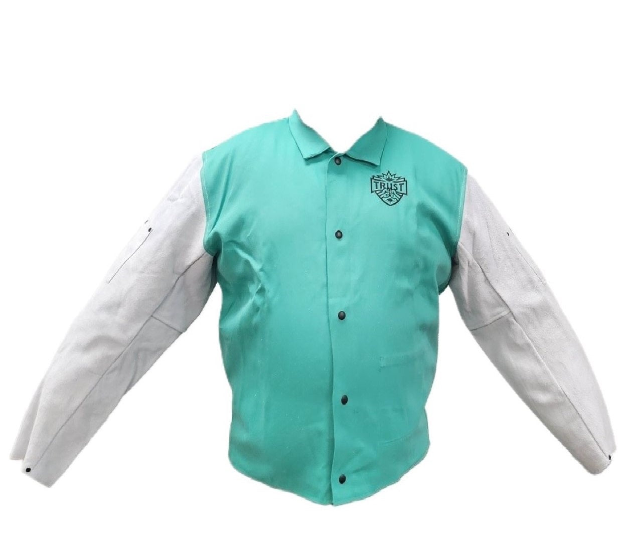 5405 PREMIUM MEDIUM WEIGHT FR GREEN 30" JACKET W/LEATHER SLEEVES ...