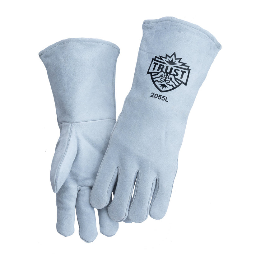 2055L ECONOMY STANDARD SHOULDER SPLIT COWHIDE STICK WELDERS GLOVE ...